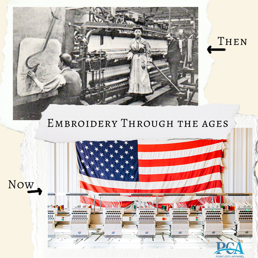 The Evolution of Embroidery: Then and Now – Port City Apparel